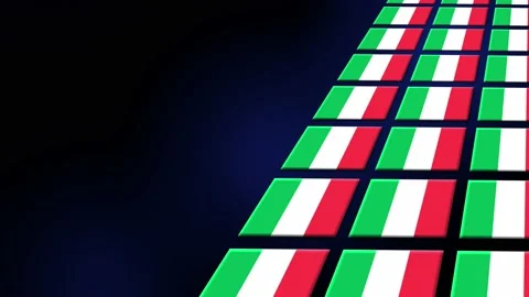 Italy Flag Animated Background 3d Animat... | Stock Video | Pond5