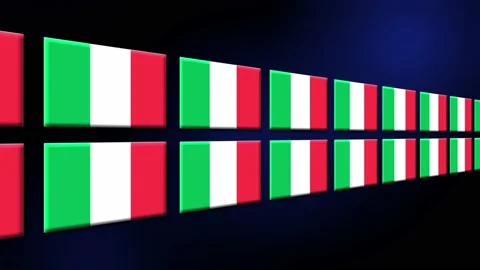 Italy Flag Animated Background 3d Animat... | Stock Video | Pond5