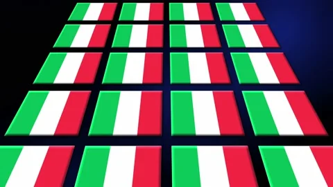 Italy Flag Animated Background 3d Animat... | Stock Video | Pond5
