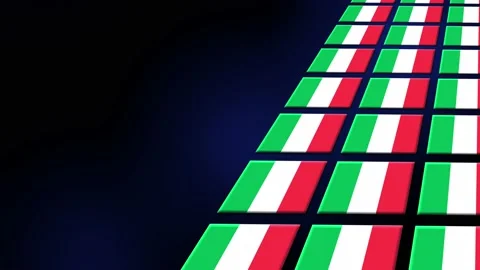 Italy Flag Animated Background 3d Animat... | Stock Video | Pond5