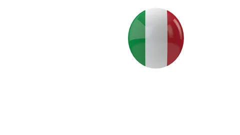 Italy flag bouncing ball on a white back... | Stock Video | Pond5