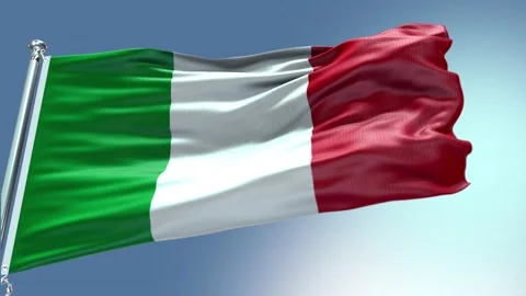 Italy Flag Realistic Loop Animation | Stock Video | Pond5