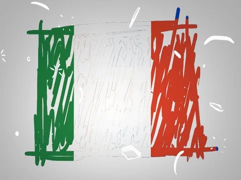 Italy - Hand drawn - Animation - outline... | Stock Video | Pond5