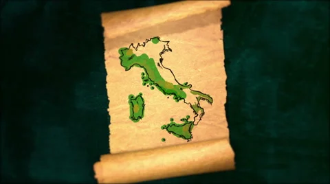 Vintage Scroll Map Stock Footage ~ Royalty Free Stock Videos | Pond5