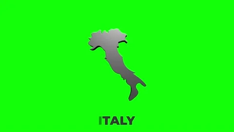 Italy Map Showing Up Intro By Regions 4k... | Stock Video | Pond5