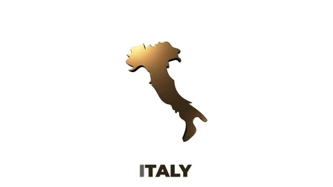 Italy Map Showing Up Intro By Regions 4k... | Stock Video | Pond5