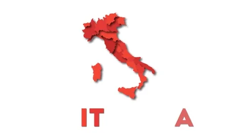 Italy map showing regions. Animated coun... | Stock Video | Pond5