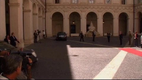 ITALY: Mario Monti meets Palestinian pre... | Stock Video | Pond5