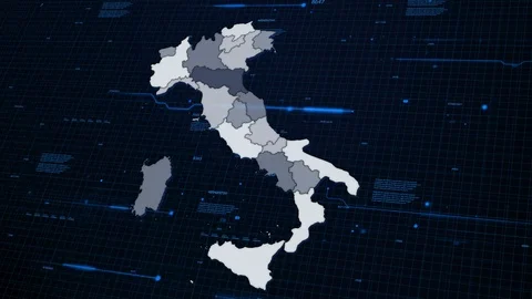 Italy network map | Stock Video | Pond5