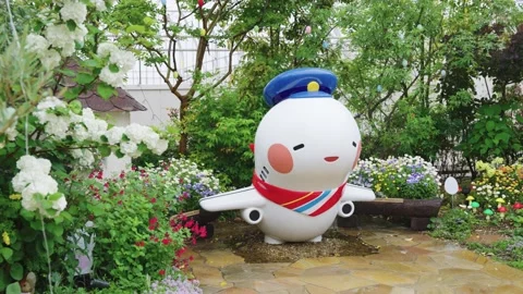 Itami Kansai Airport Cute Plane Mascot o... | Stock Video | Pond5