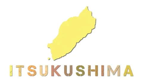 Itsukushima map with paper regions. Anim... | Stock Video | Pond5