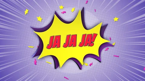 JA JA JA Comic Text and Speech Balloon A... | Stock Video | Pond5