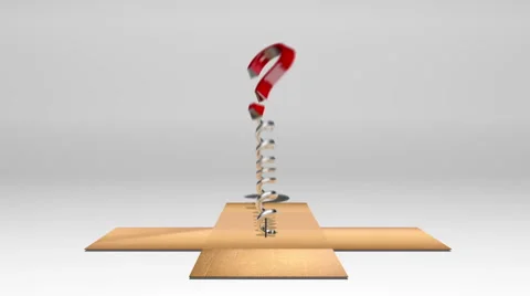 Jack in the box question mark animation | Stock Video | Pond5