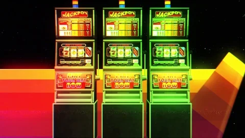 Jackpot slot machine retro 80s | Stock Video | Pond5