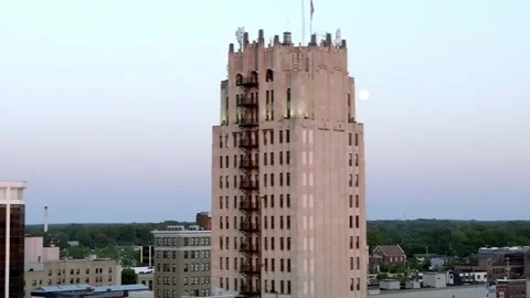 Jackson, Michigan downtown skyline with ... | Stock Video | Pond5