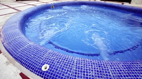 Jacuzzi made with blue mosaic | Stock Video | Pond5