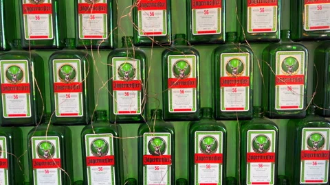 Jägermeister German digestif alcohol gr... | Stock Video | Pond5