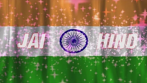 Jai Hind Text On Indian Flag, Glitters, ... | Stock Video | Pond5