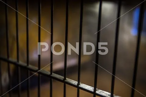 Jail or prison cell. Old grunge prison miniature. Dark prison interior ...