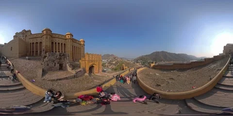 Jaipur, India, 2025, Jan 15, VR 360 walk... | Stock Video | Pond5