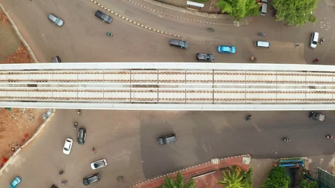 Jakarta LRT elevated track project | Stock Video | Pond5