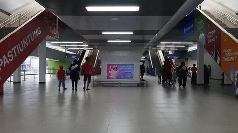 Jakarta MRT - First Floor Of MRT Blok M ... | Stock Video | Pond5