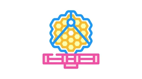 james webb space telescope color icon an... | Stock Video | Pond5