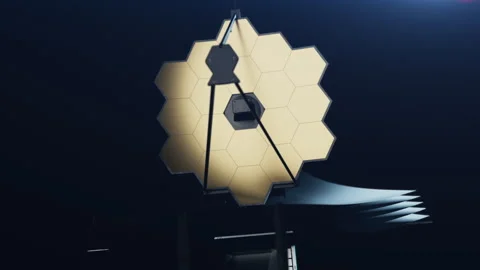 the James Webb space telescope in space.... | Stock Video | Pond5