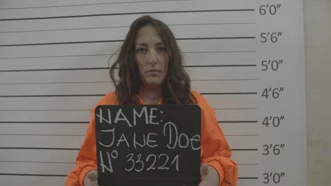 Jane Doe prisoner, mug shot scene | Stock Video | Pond5