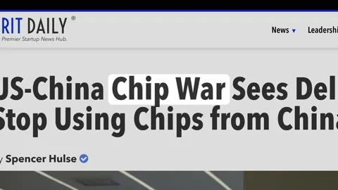 January 2023: Chip War Headlines Fast Se... | Stock Video | Pond5