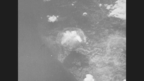 JAPAN 1940s: Mushroom cloud as seen from... | Stock Video | Pond5