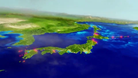 Japan Map 3D Stock Footage ~ Royalty Free Stock Videos | Pond5