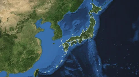 Japan. 3d earth in space - zoom in on Ja... | Stock Video | Pond5
