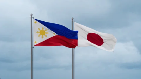 Japan and Philippines flag | Stock Video | Pond5
