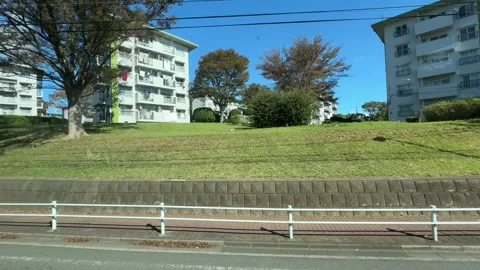 Japan Chiba route bus window view 2023 | Stock Video | Pond5
