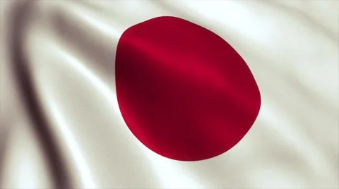 Japan flag loop video animation 4K | Stock Video | Pond5
