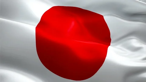 Japan flag Motion Loop video waving in w... | Stock Video | Pond5