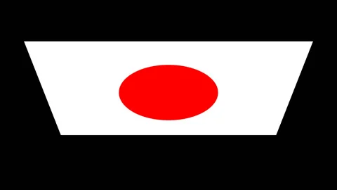 Japan flag turning vertically | Stock Video | Pond5