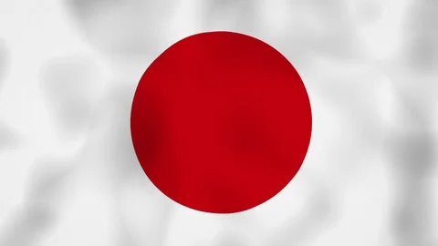 JAPAN flag on the wind, animated in 4k. ... | Stock Video | Pond5