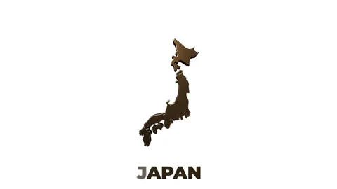 Japan Map Showing Up Intro By Regions 4k... | Stock Video | Pond5