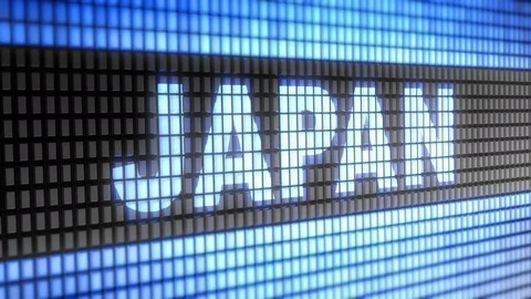 "Japan" on the Screen. 4K Resolution. En... | Stock Video | Pond5