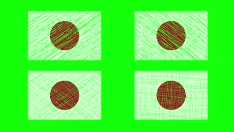 Japan Scribble Animation on Green Screen... | Stock Video | Pond5