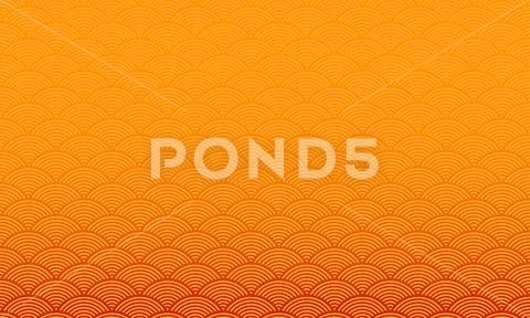 Japan waves sea ocean orange color background: Royalty Free #165295366