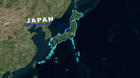 Japan World Map | Stock Video | Pond5