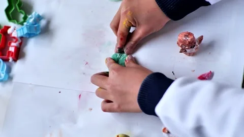 Japanese children playing with paper cla... | Stock Video | Pond5