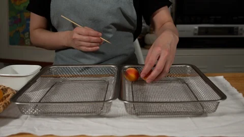 a Japanese female chef removing the stem... | Stock Video | Pond5