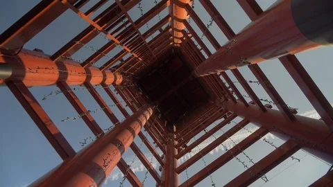 Japanese Fire Tower in Downtown Los Ange... | Stock Video | Pond5
