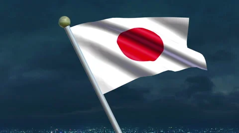 Japanese Flag Animation – 4K Resolutio... | Stock Video | Pond5