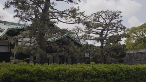 Japanese Imperial Guard Headquarters bui... | Stock Video | Pond5