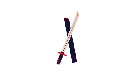 japanese katana sword traditional animat... | Stock Video | Pond5